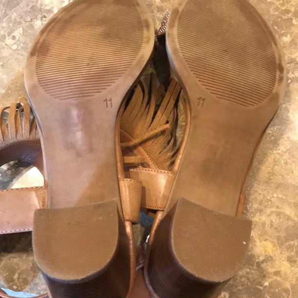 eva and zoe | Shoes | Eva And Zoe Fringe Strap Beaded Sandal | Poshmark